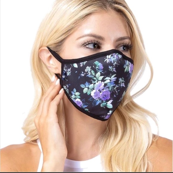 Accessories | Nwt Floral Purple Face Masks | Poshmark